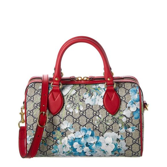 Gucci | Bags | Gucci Gg Blooms Supreme Canvas Leather Satchel | Poshmark